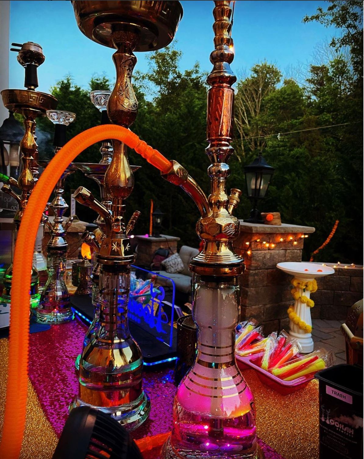 hookah bar setup